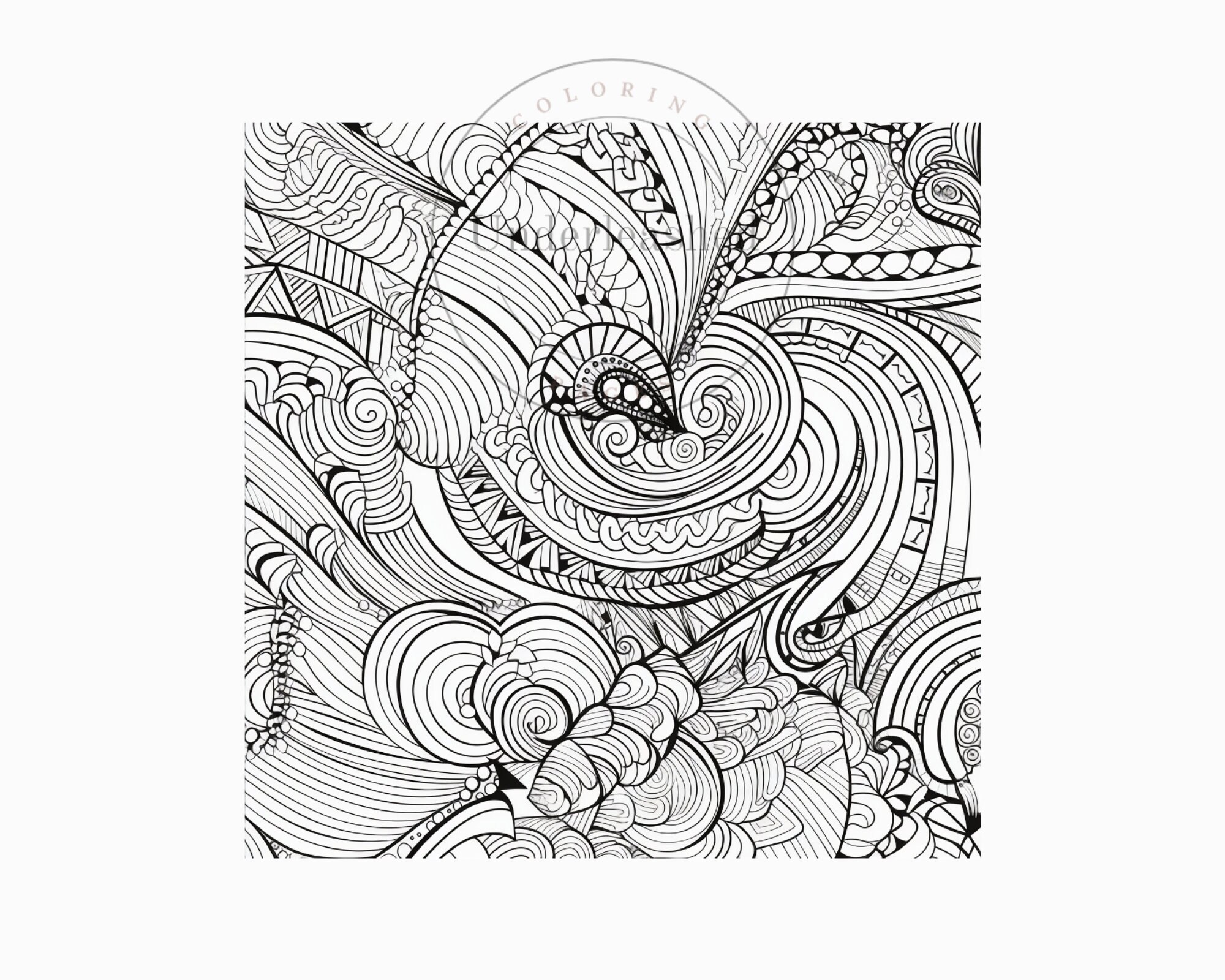 20 Abstract Pattern Coloring Pages, Digital Download, Wall Art ...
