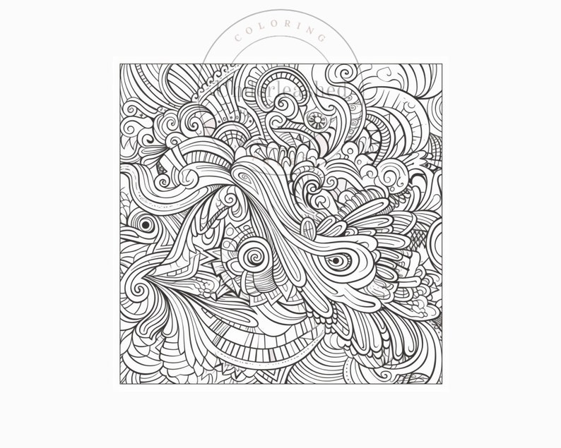 20 Abstract Pattern Coloring Pages, Digital Download, Wall Art ...