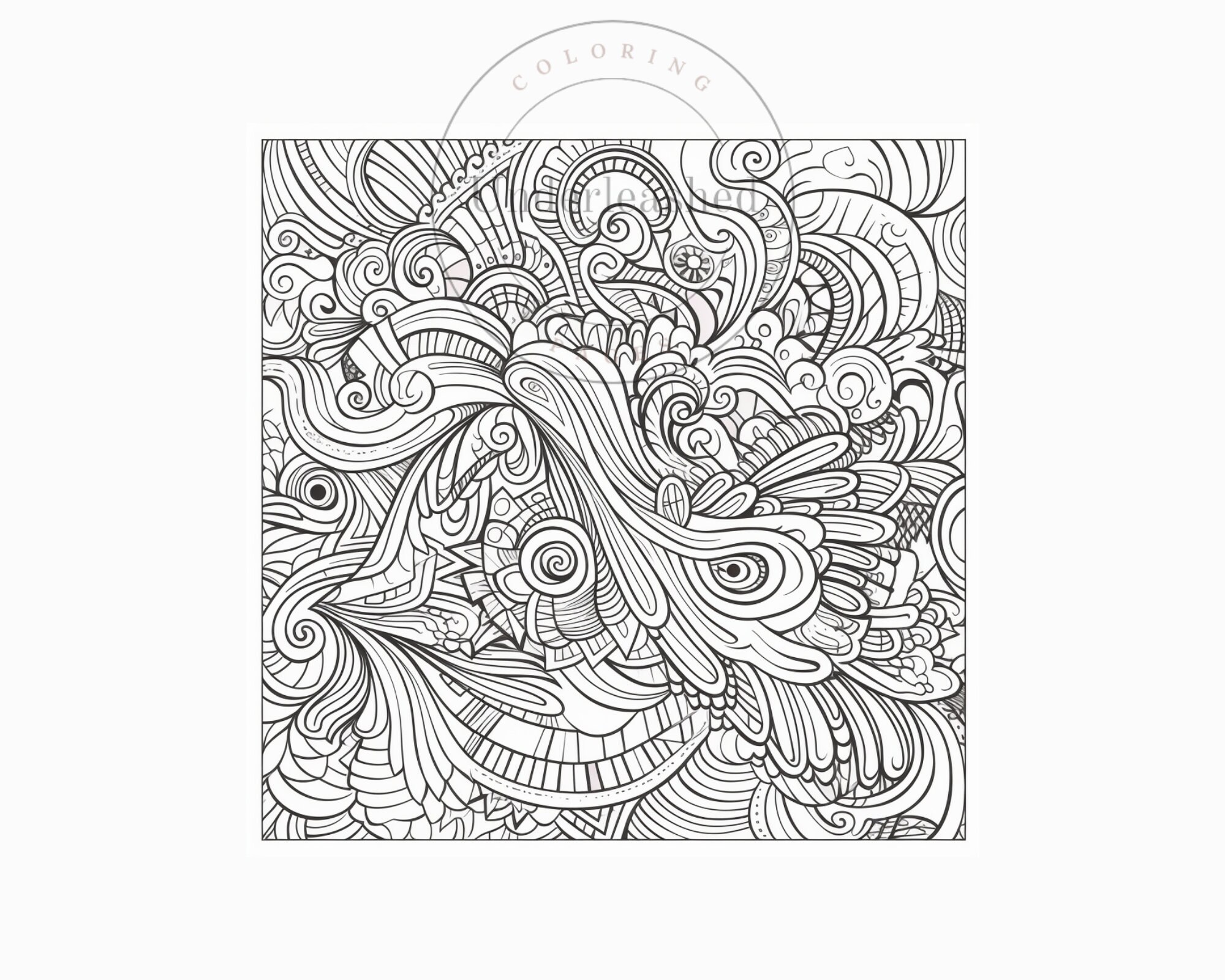20 Abstract Pattern Coloring Pages, Digital Download, Wall Art ...