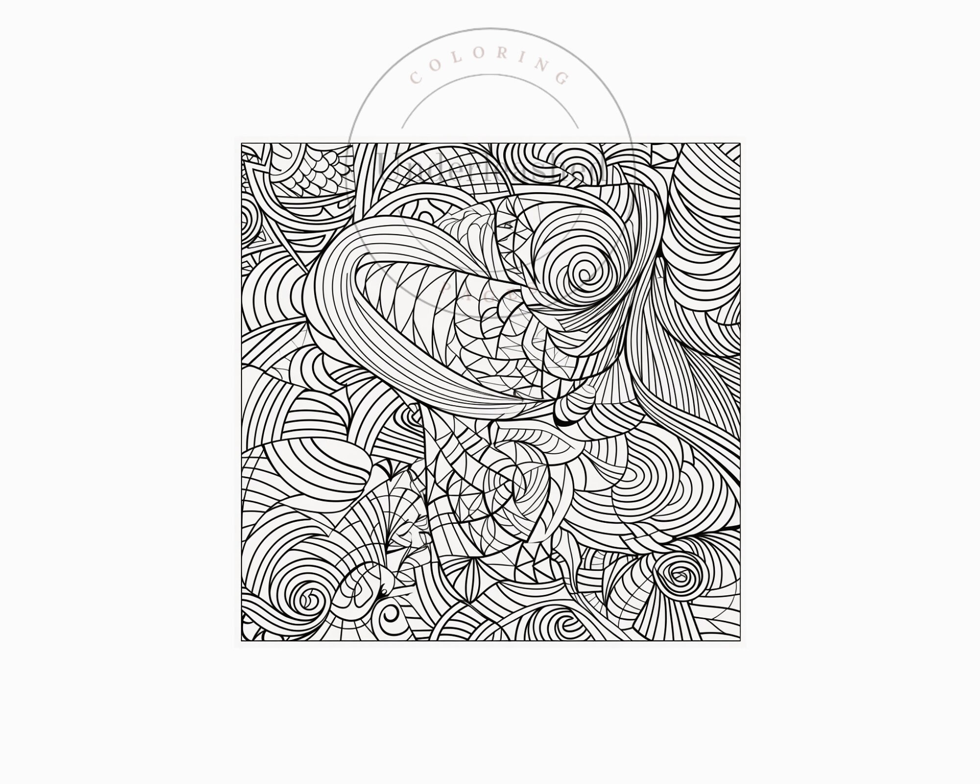 20 Abstract Pattern Coloring Pages, Digital Download, Wall Art ...