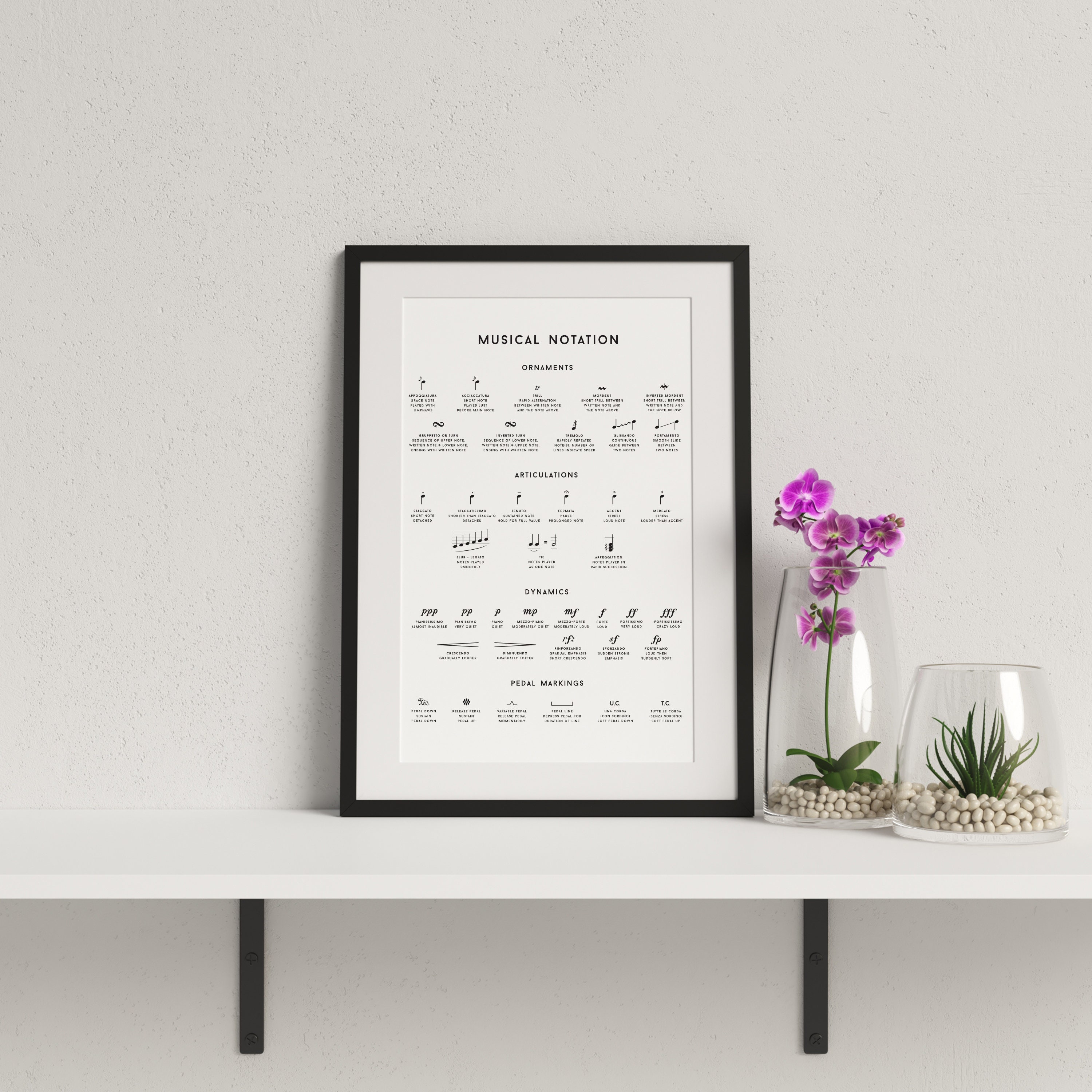 Music Symbols Poster, DIGITAL DOWNLOAD, Terms, Notation, Ornaments ...