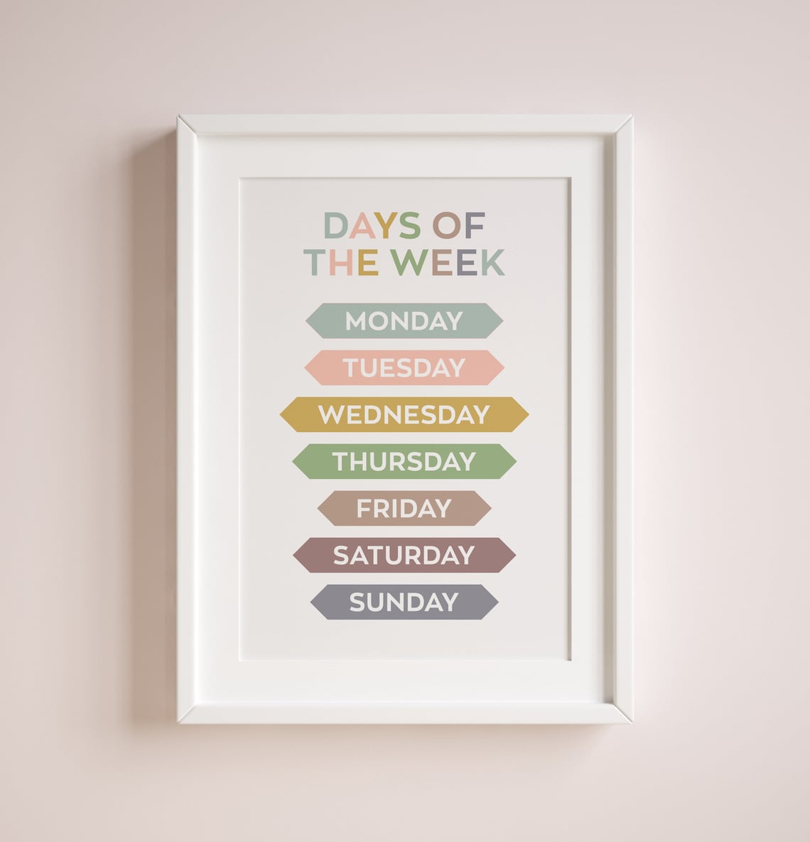 Rainbow Days of the Week Printable. DIGITAL DOWNLOAD. Kids - Etsy