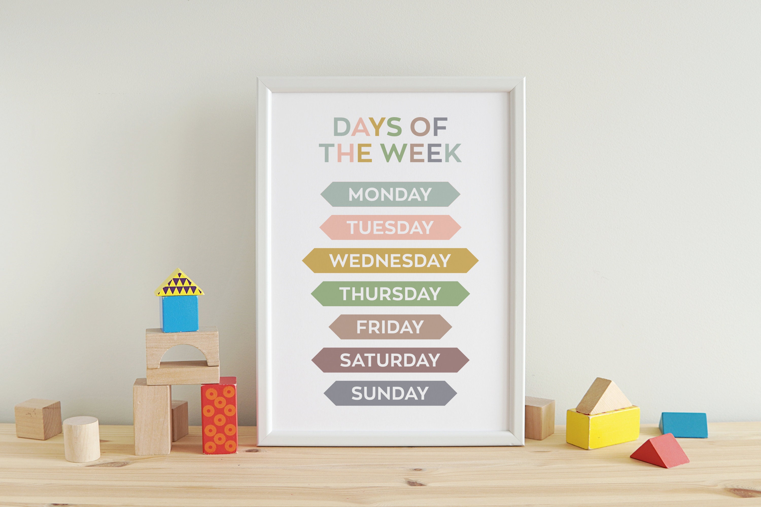 Rainbow Days of the Week Printable. DIGITAL DOWNLOAD. Kids - Etsy