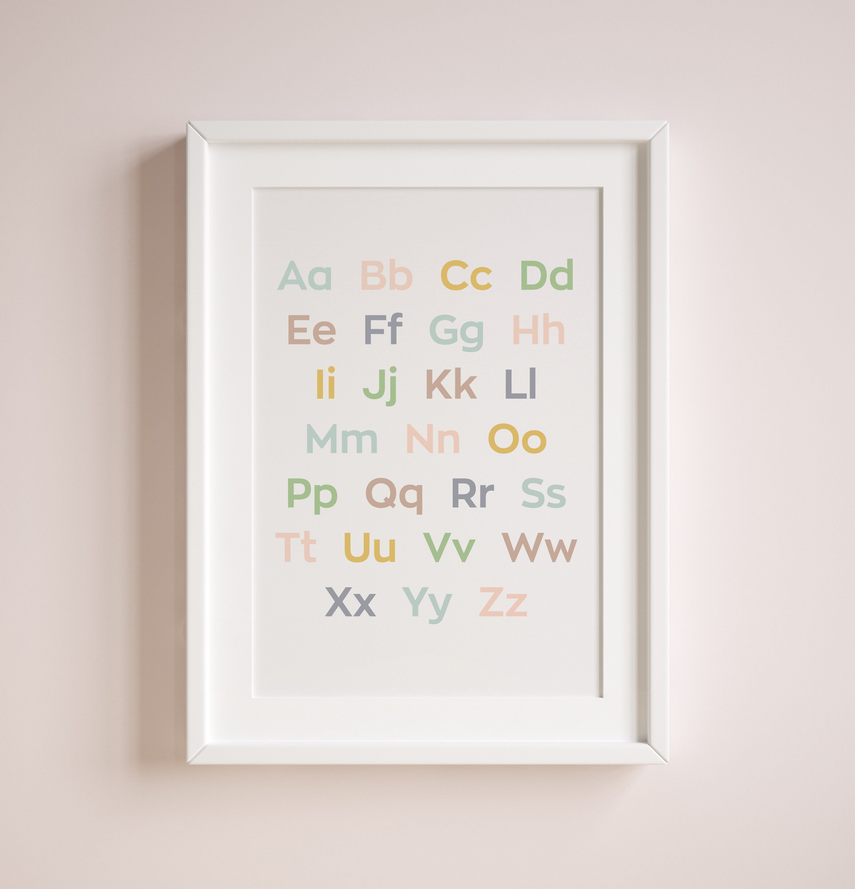 Neutral Alphabet Printable. DIGITAL DOWNLOAD. Baby Nursery Poster. Home ...