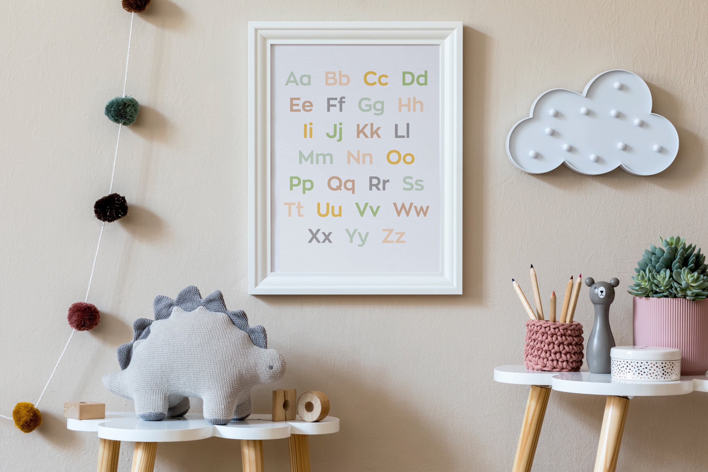 Neutral Alphabet Printable. DIGITAL DOWNLOAD. Baby Nursery Poster. Home ...