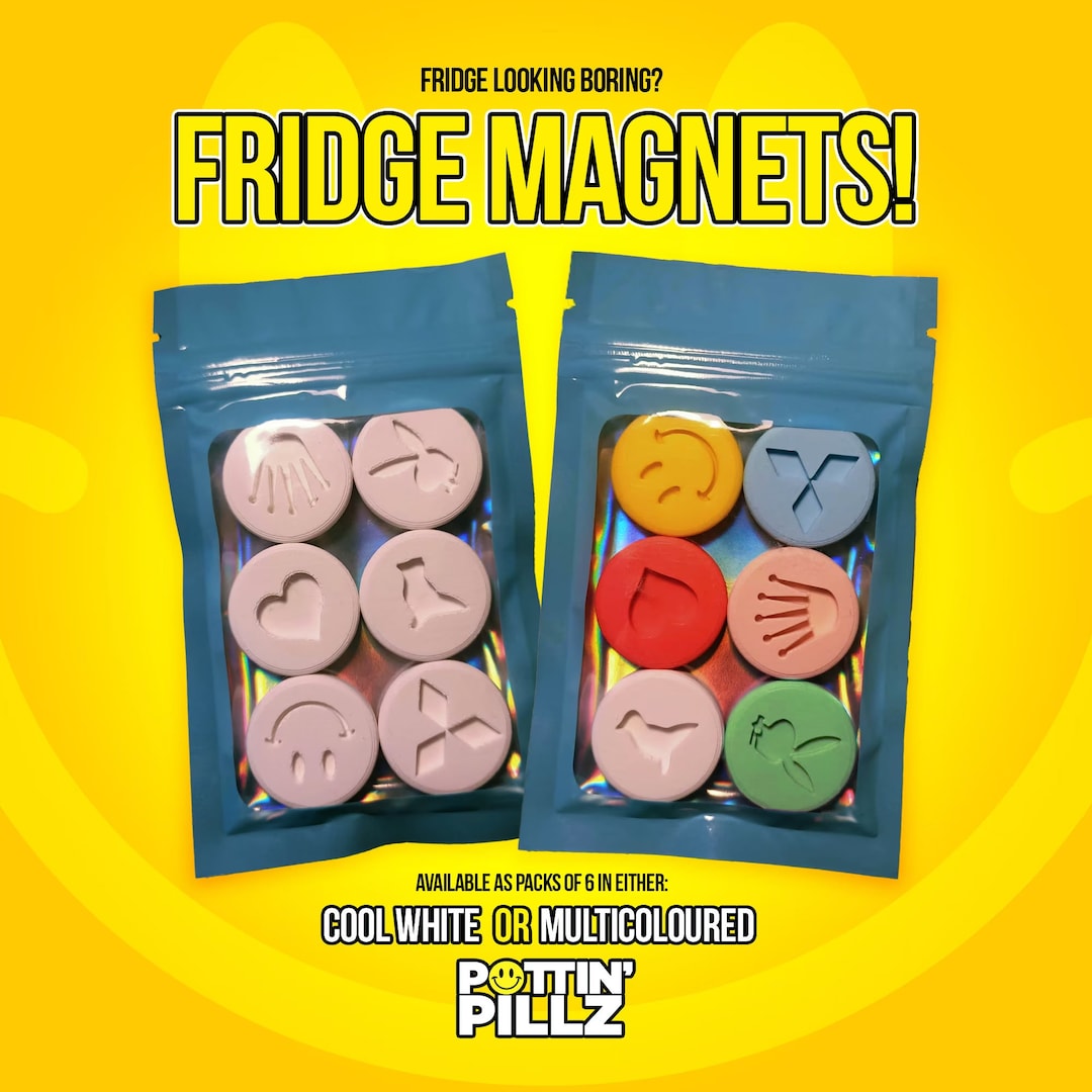 6x Pill Fridge Magnets (bag of 6 Assorted) - Etsy