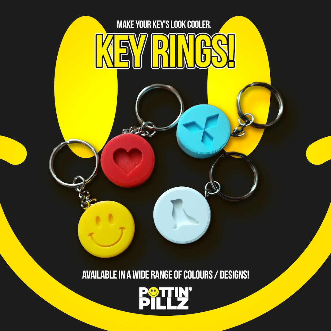 Pill Key Ring - Etsy