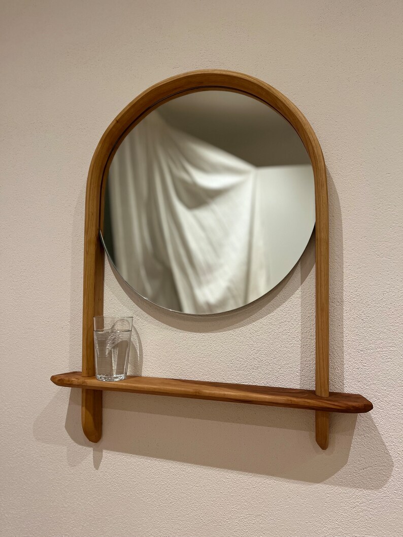 Wall Mirror "col De Bavella" Round / Mid-century / Handmade Mirror ...