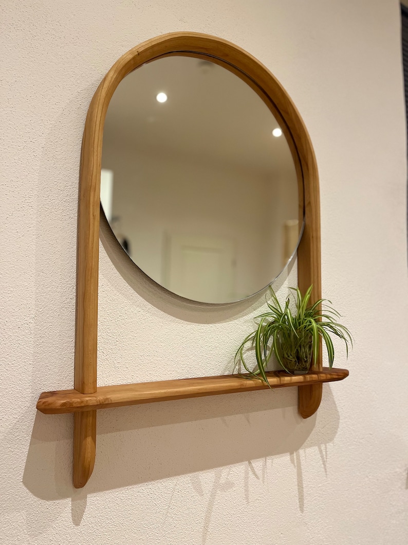 Wall Mirror "col De Bavella" Round / Mid-century / Handmade Mirror ...