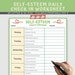 Self Esteem Daily Checkin Printable Fillable Worksheet for Kids and ...