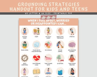 28 Coping Skills for Kids & Teens, Zones of Regulation, Grounding ...