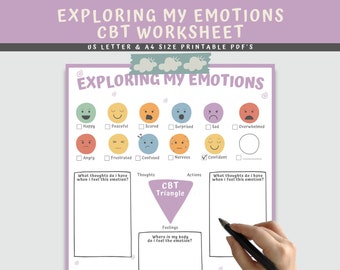 Feelings/emotions Check in CBT Worksheet for Kids-exploring My Emotions ...
