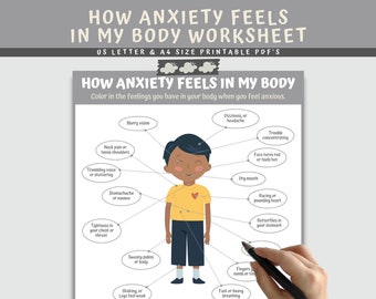 Trauma PTSD Symptoms Body Signals Worksheet Children Teens Self ...