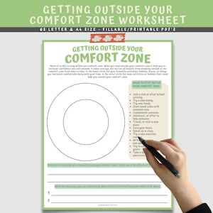 Self-esteem Worksheet: Comfort Zone Activity (digital Download) - Etsy
