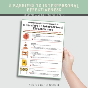 DBT Barriers to Interpersonal Effectiveness Handout, Dialectical ...