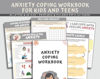 25 Anxiety Worksheets Bundle for Kids & Teens, Mental Health Counseling Child Therapy Pdfs ...