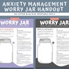 Worry Jar Fillable Worksheet for Kids Children, Printable Therapy ...