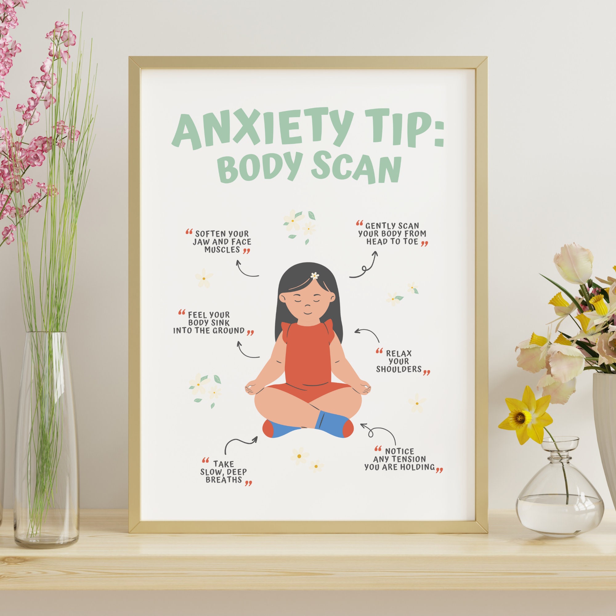 Anxiety Helpful Tips, Printable, Poster, Mental Health, Therapy ...
