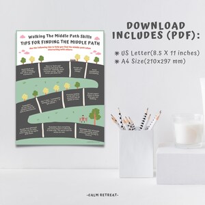 DBT Tips for Finding the Middle Path Handout, Emotion Regulation Skills ...