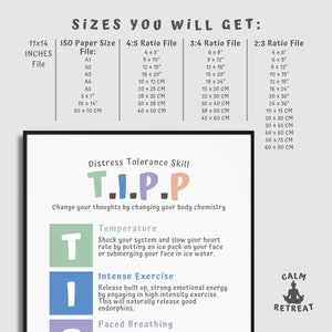 DBT Poster, Tipp Coping Skill, DBT, Therapy Office Decor, Therapy ...