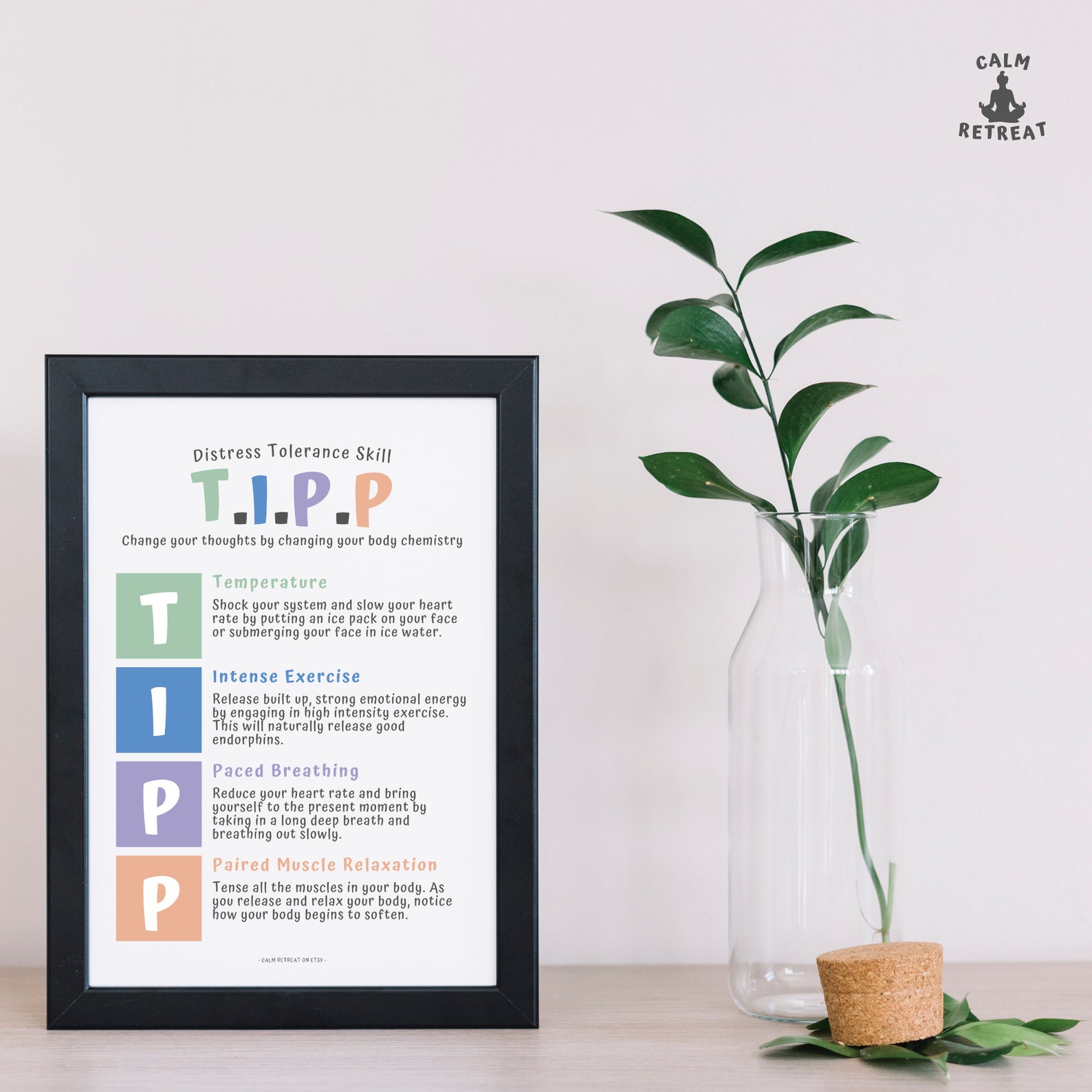 DBT Poster, Tipp Coping Skill, DBT, Therapy Office Decor, Therapy ...