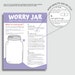 Worry Jar Handout - Anxiety Management Technique - Refocussing Skills ...