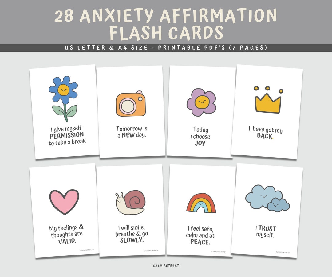 Anxiety Cards, Coping Skills, Therapy Tools, Mindfulness Cards, DBT ...