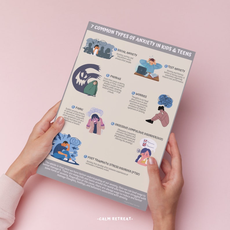 6 Anxiety Coping Skills Printable Handouts Bundle for Kids & Teens ...