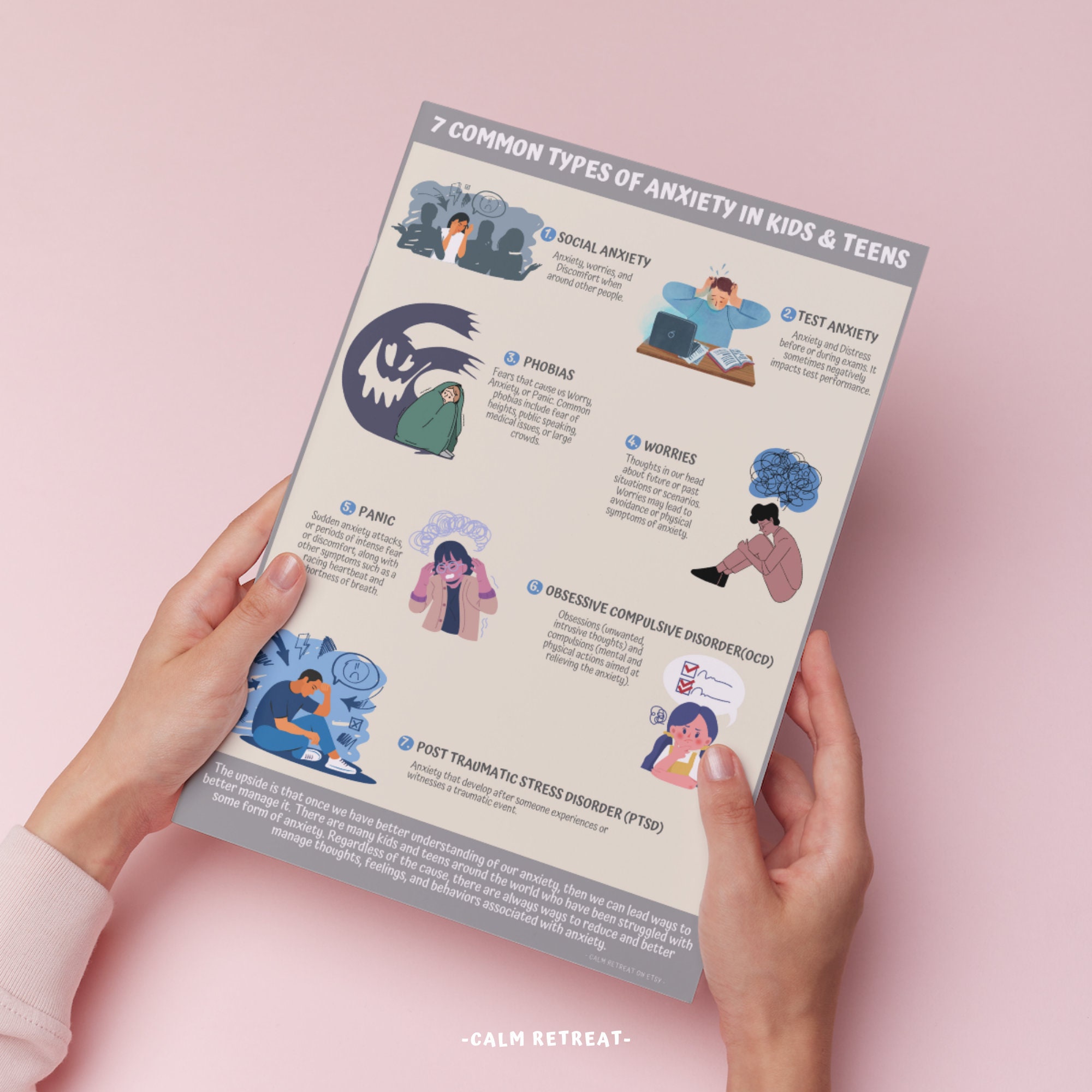 6 Anxiety Coping Skills Printable Handouts Bundle for Kids & - Etsy