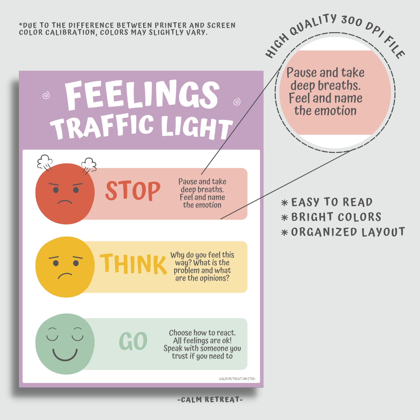 Feelings Coping Skill Handout for Kids Teens, Self Regulation Social ...