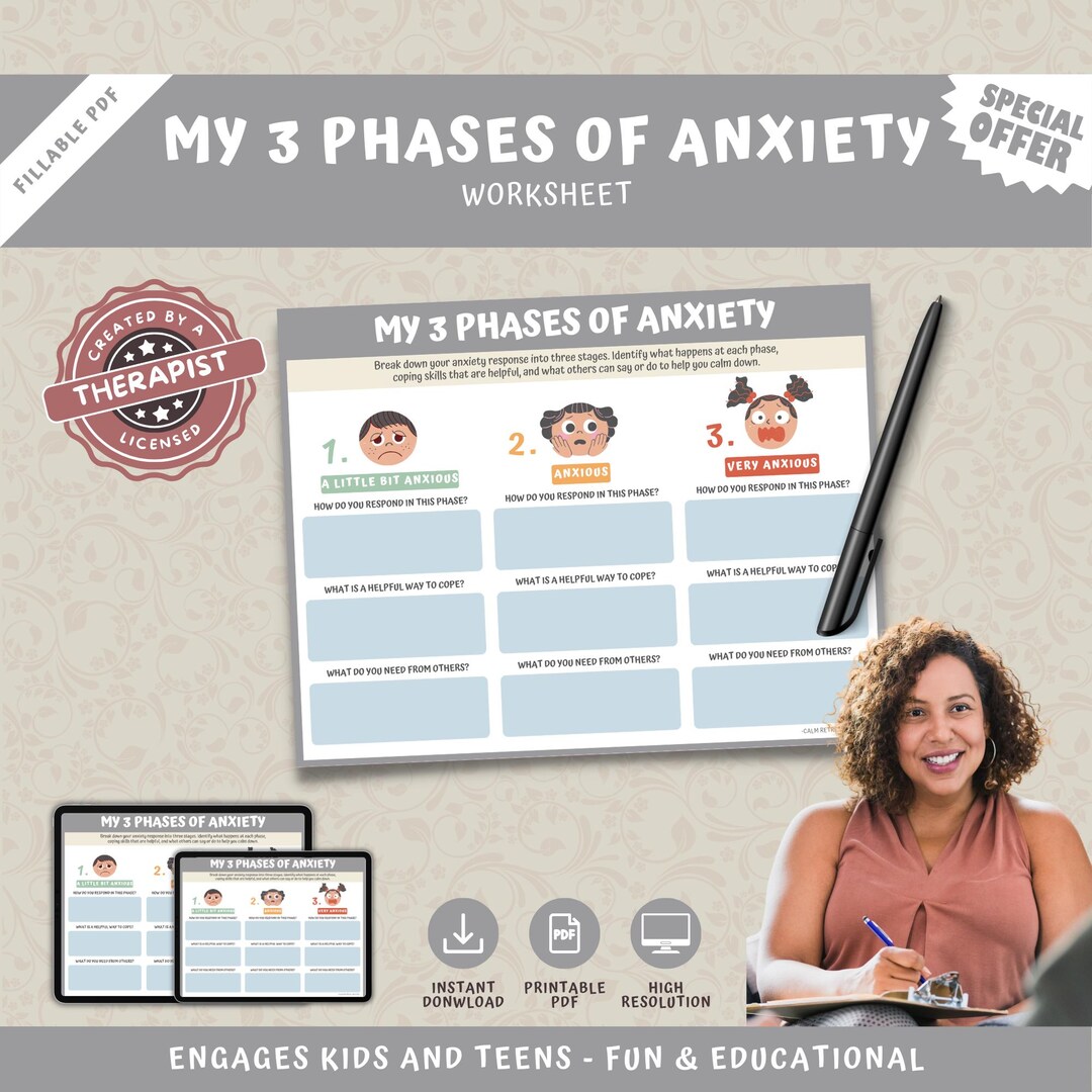 Anxiety Worksheet: My 3 Phases of Anxiety (digital Download) - Etsy
