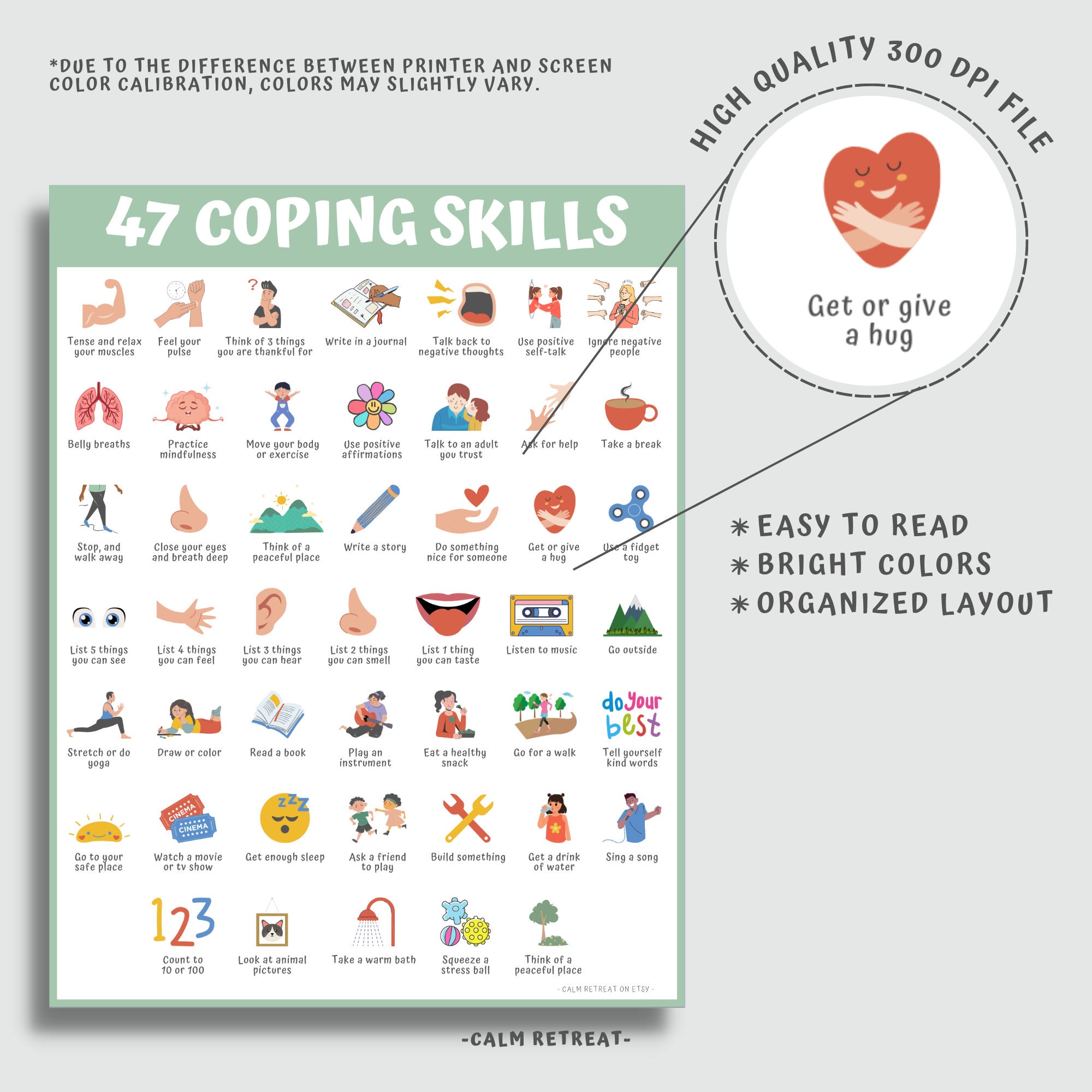 Managing Emotions & Feelings With Coping Skills 5 Pg Worksheets for ...