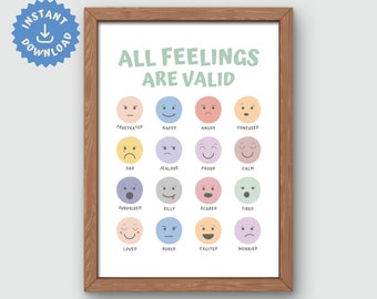 Feelings Chart Emotions Poster Feelings Poster Toddler Emotional ...
