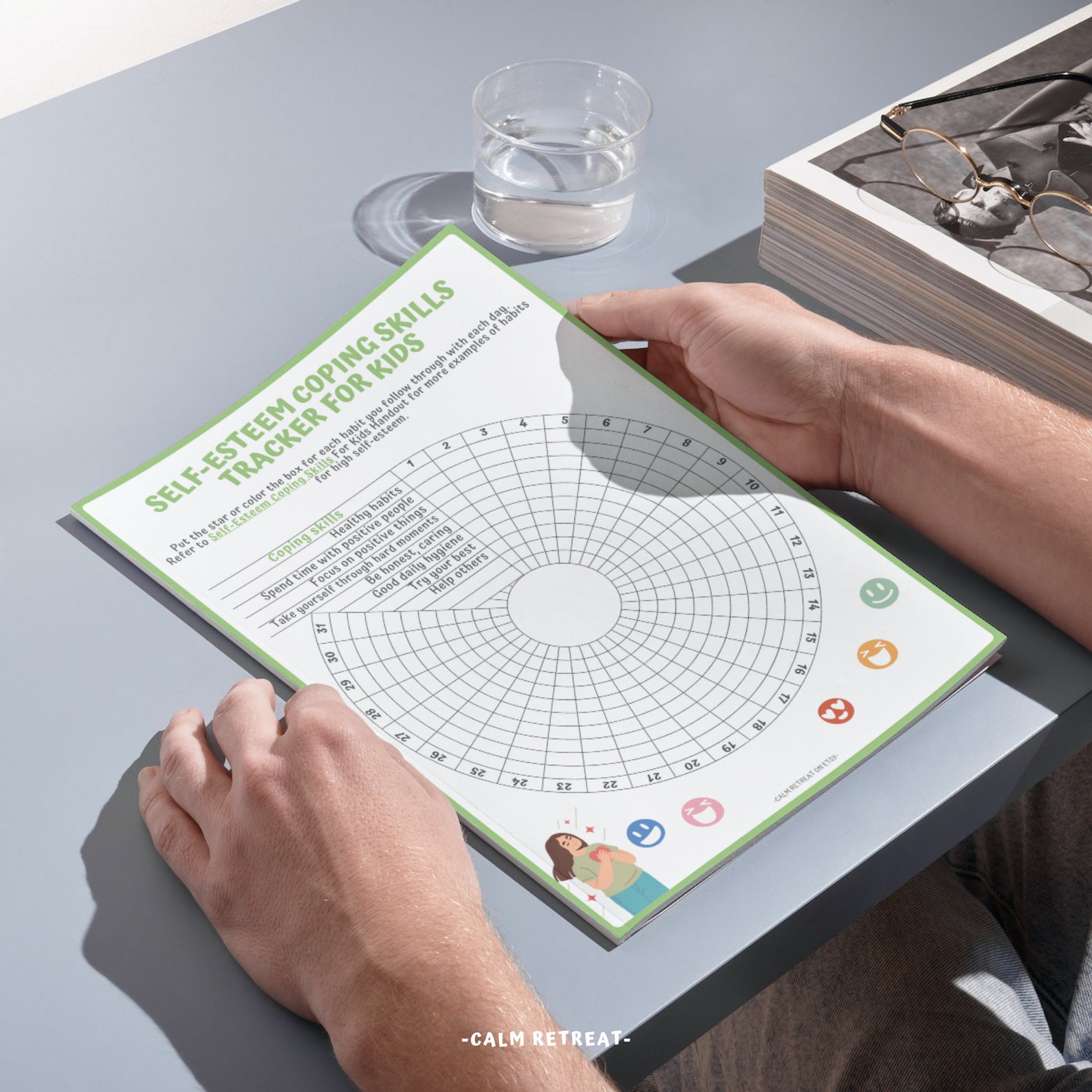 Self-esteem Coping Skills Tracker for Kids Fillable Worksheet Mental ...