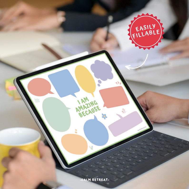 Self-esteem Fillable Worksheet, I Am Amazing Because PDF, Self-esteem ...