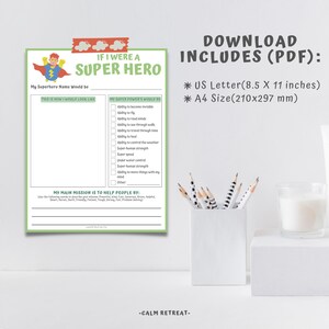 Self-esteem Fillable Worksheet, If I Were A Superhero PDF, Self-esteem ...
