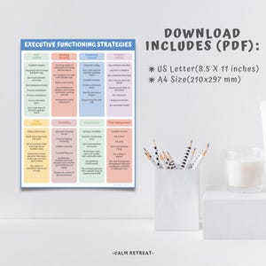 Executive Functioning Strategies, ADHD Worksheets, Autism, Mental ...