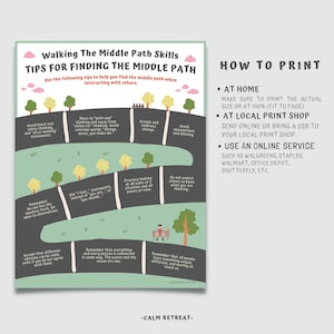 DBT Tips for Finding the Middle Path Handout, Emotion Regulation Skills ...