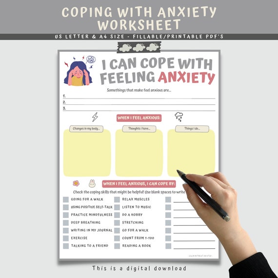 Coping Skills For Anxiety Worksheets Coping Skills Worksheets 15