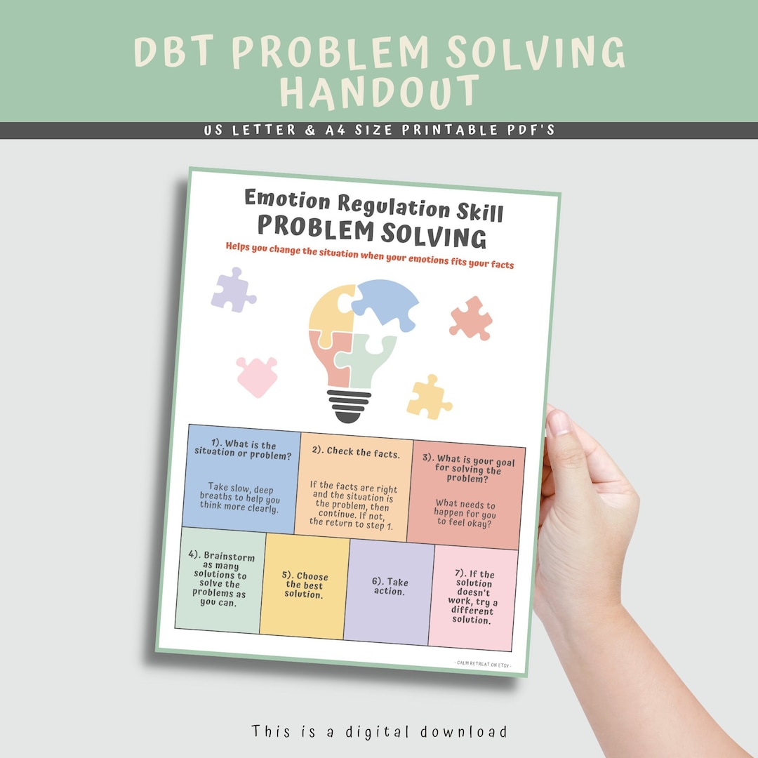 DBT Problem Solving Handout, Emotion Regulation Skills PDF, Dialectical ...