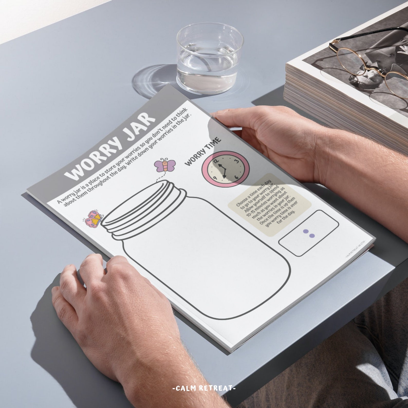 Worry Jar Fillable Worksheet for Kids Children, Printable Therapy ...