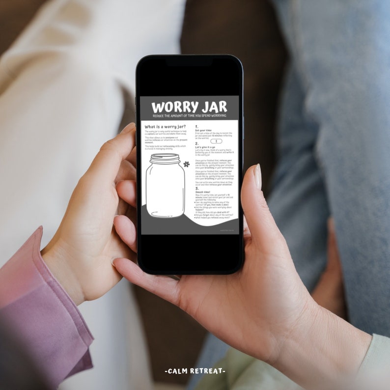 Worry Jar Handout - Anxiety Management Technique - Refocussing Skills ...