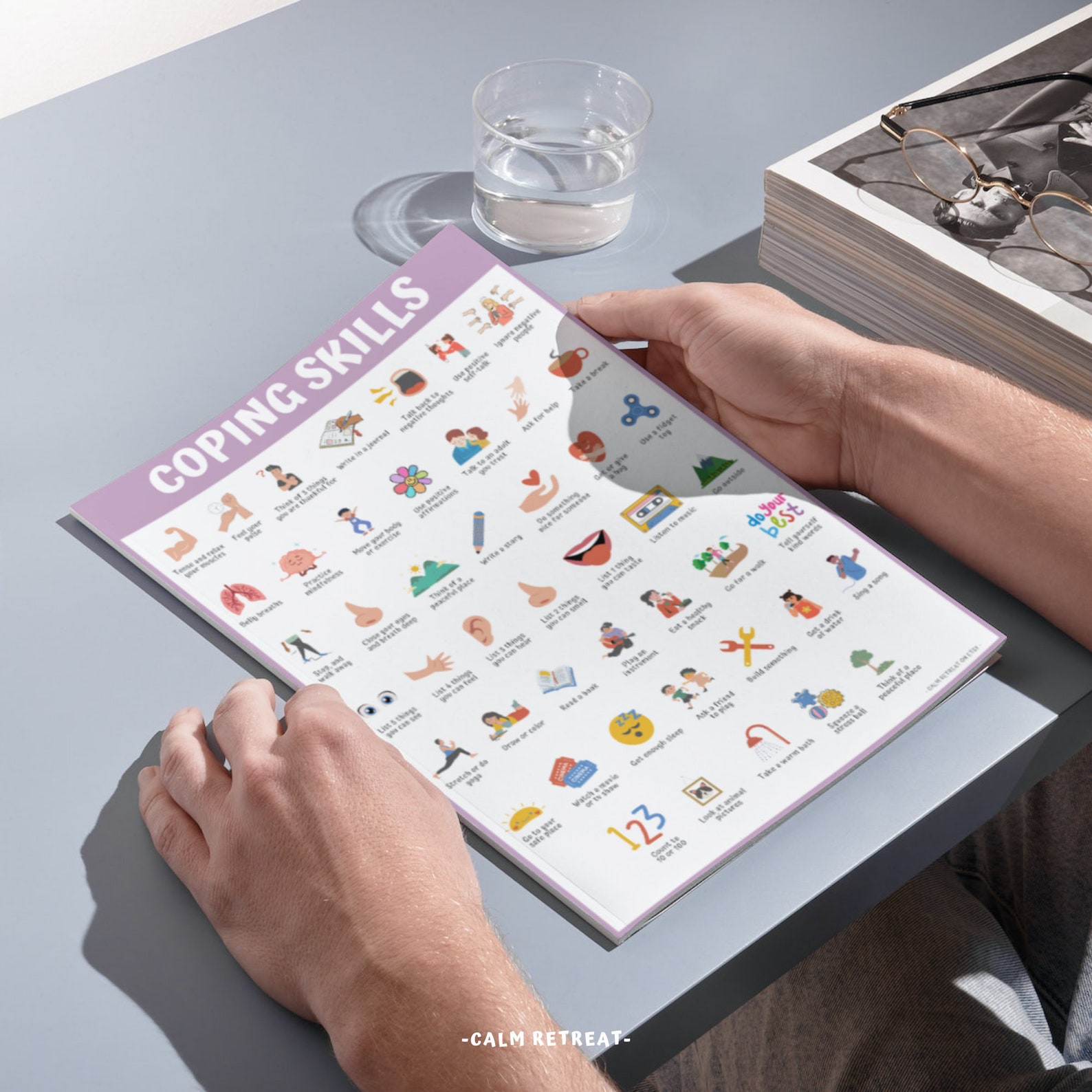 Coping Skills Alphabet Printable, Coping Skill, Therapy Office Decor ...