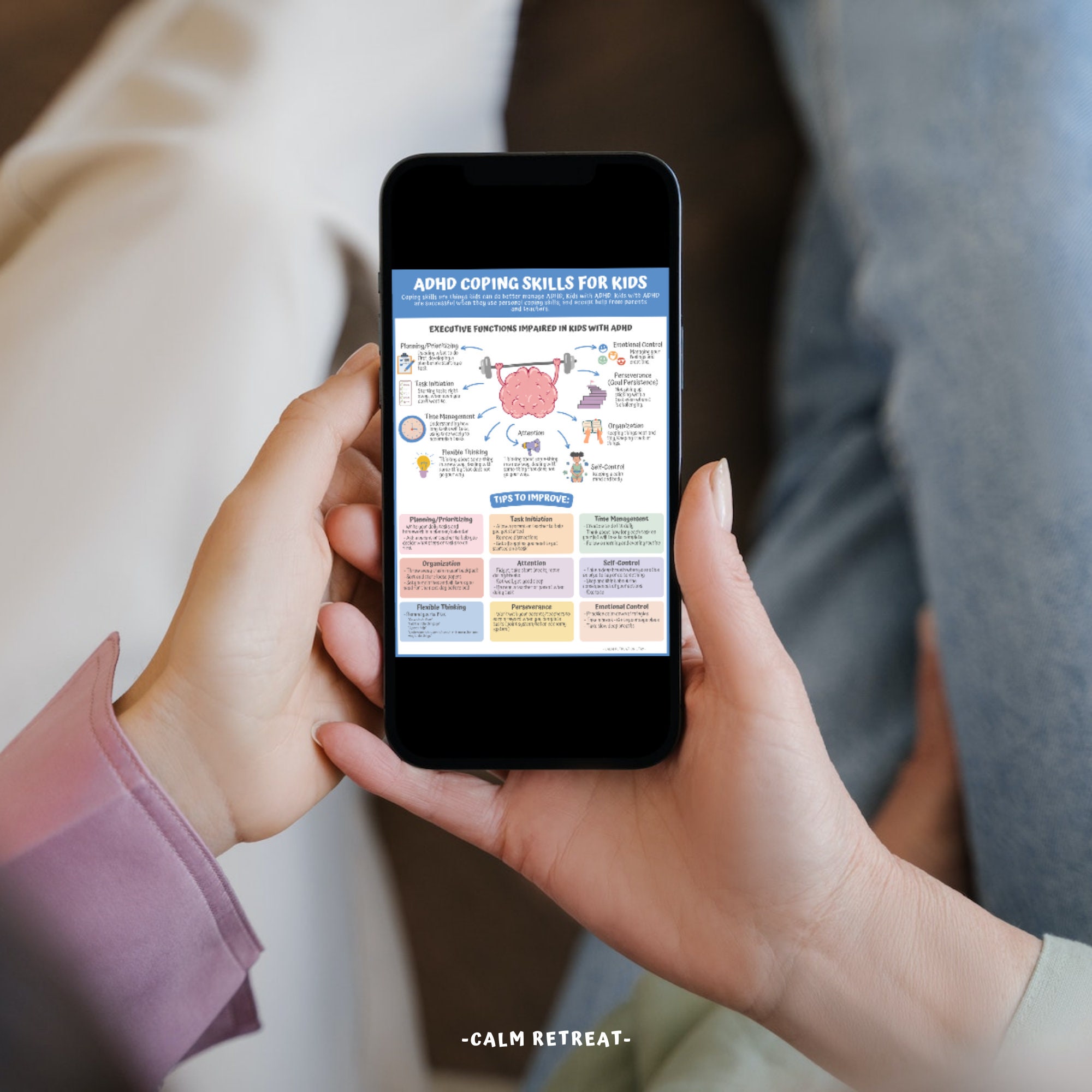 ADHD Coping Skills Handout for Kids, Executive Functioning Skills ...