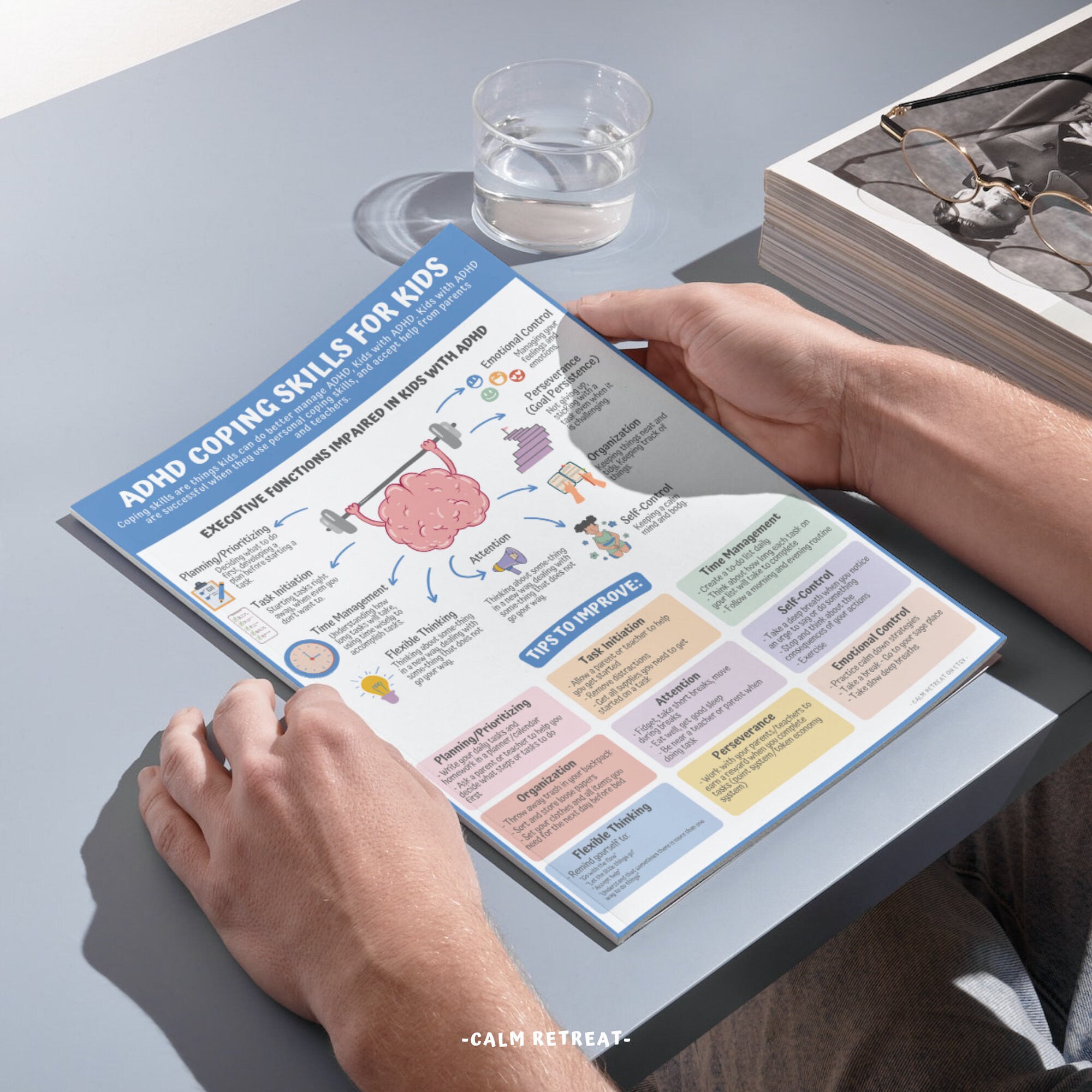 ADHD Coping Skills Handout for Kids, Executive Functioning Skills ...