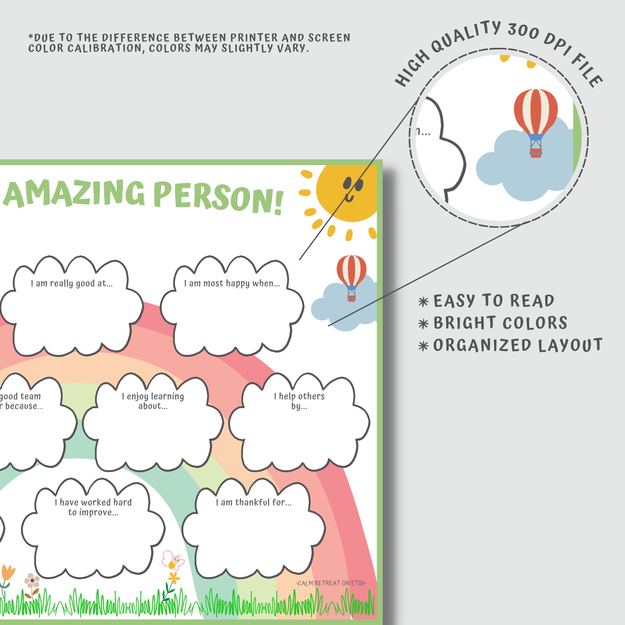Self-esteem Worksheet, I Am an Amazing Person, Self Confidence Activity ...