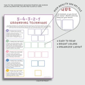 Grounding Techniques Worksheet, Coping Skills Worksheets for Kids ...