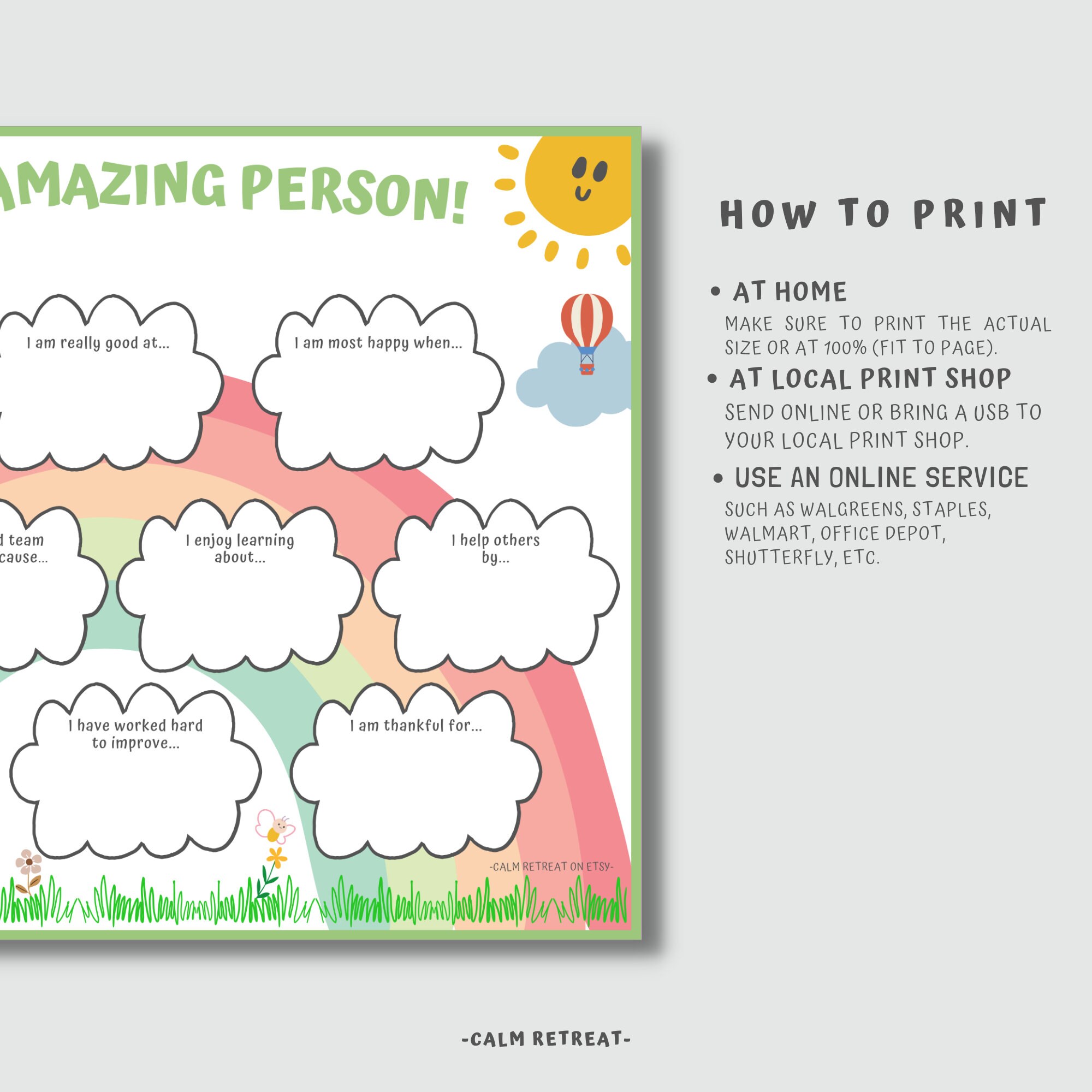 Self-esteem Worksheet, I Am an Amazing Person, Self Confidence Activity ...