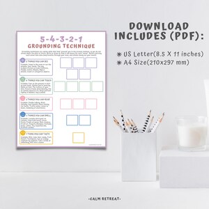 Grounding Techniques Worksheet, Coping Skills Worksheets for Kids ...