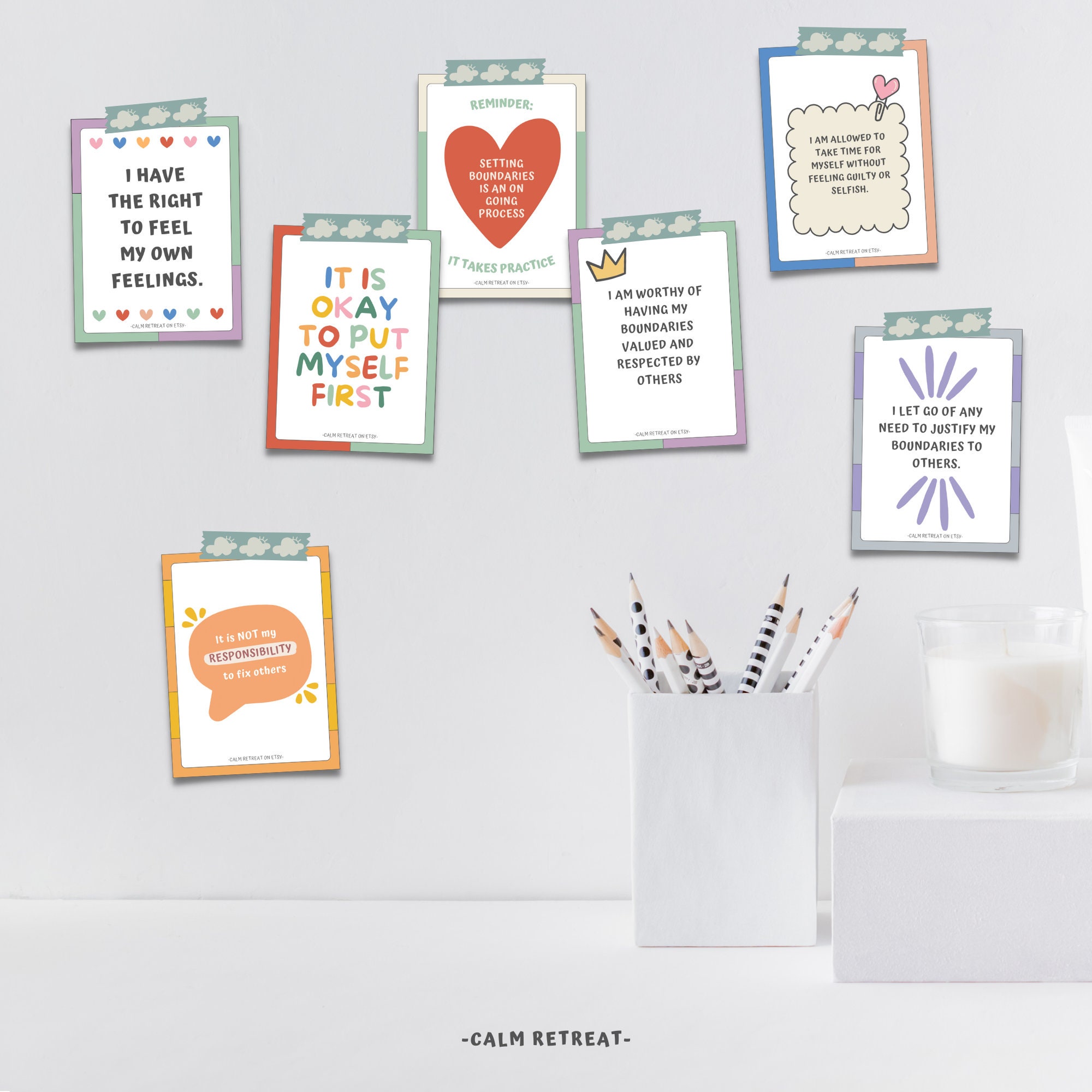 Personal Boundaries 48 Flash Cards, Setting Healthy Boundaries Cards ...